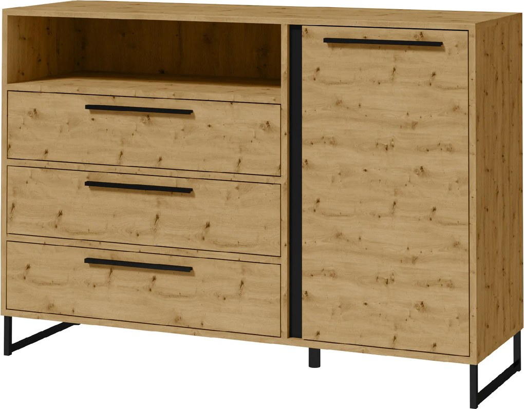 ADRK Furniture Komoda s otevřenou policí ARIA CHES-ARI-130-A_B