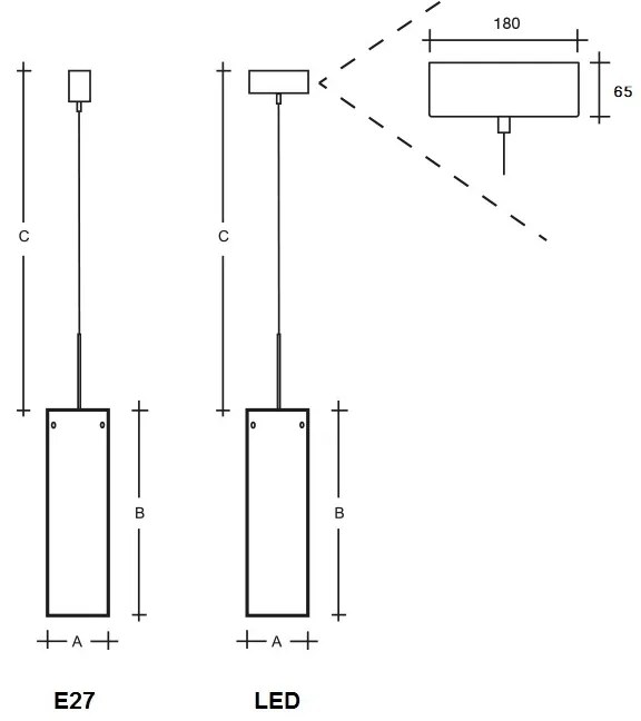 Lucis Závěsné akrylátové svítidlo MAIA A, 1xE27, v. 50 cm