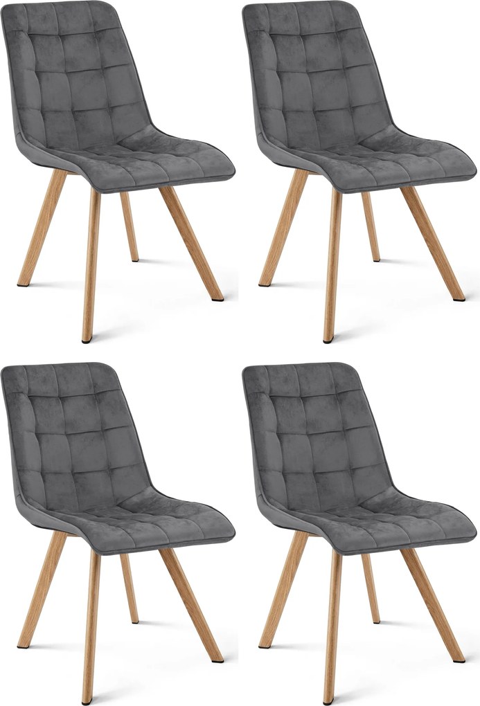 Jídelní židle CIEZA VELVET, tmavě šedá