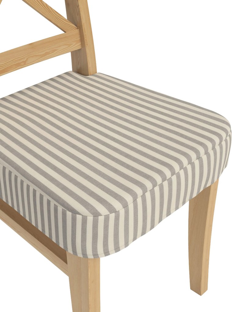 Sedák na židli IKEA Ingolf barva šedá látka vzorované