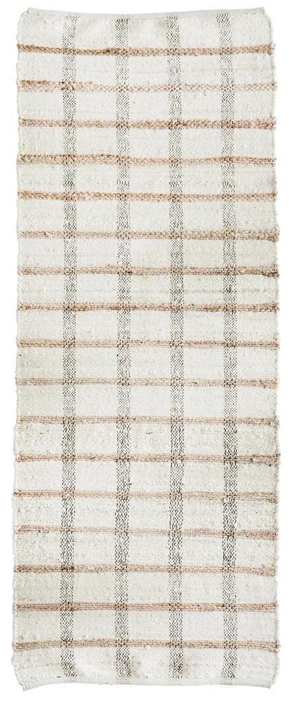 MADAM STOLTZ Jutový koberec Off White 200 x 70 cm, béžová barva, textil