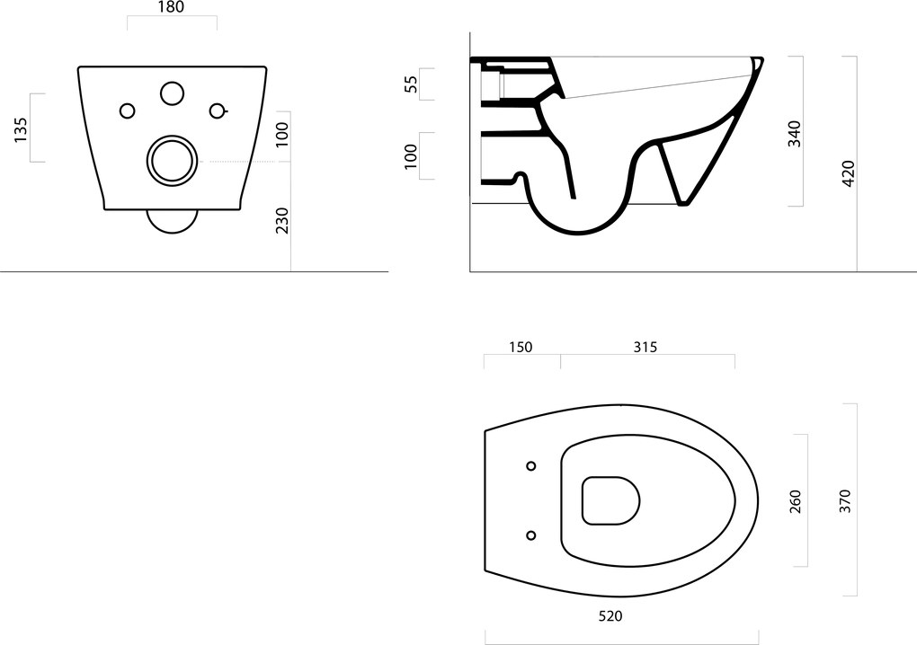 GSI Modo závěsná WC mísa 37 x 34 x 52 cm Swirlflush ExtraGlaze bílá 981611