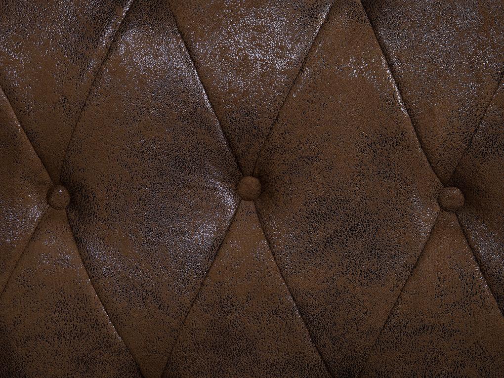 Vodní postel z umělého semiše 180 x 200 cm hnědá CAVAILLON Beliani