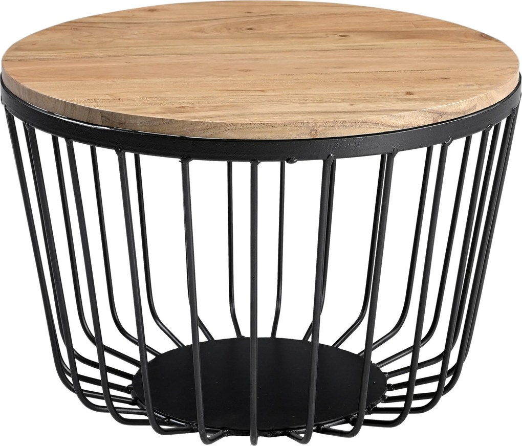XXXLutz KONFERENČNÍ STOLEK, přírodní barvy, dřevo, kov, 50/50/35 cm Carryhome - Konferenční stolky - 002193003402