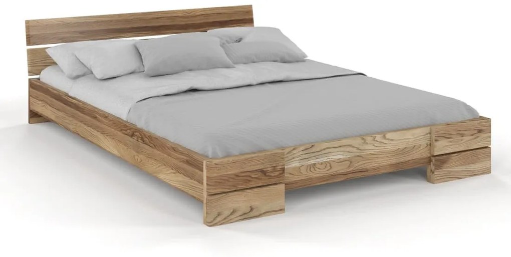 Dubová postel Sandemo - retro olej  , Dub retro, 180x200 cm