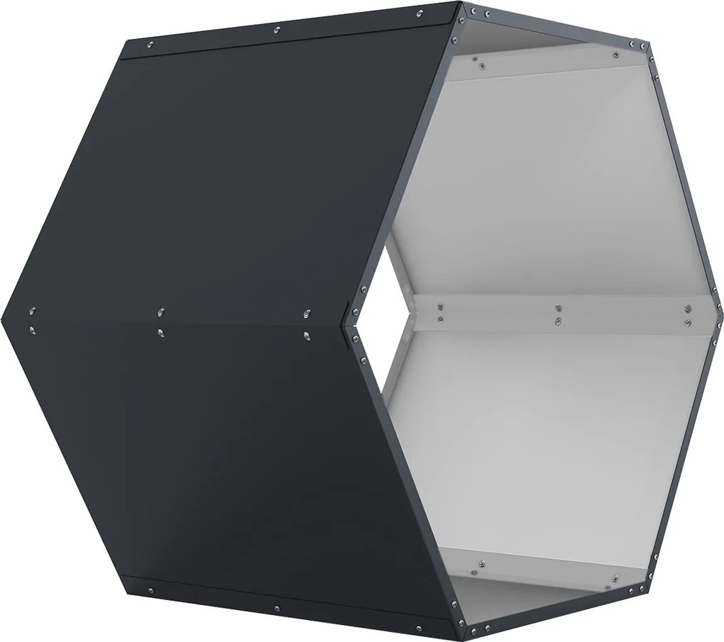 Přístřešek na dřevo G21 HEX 53 - 92 x 60 cm, antracitový [63900517]