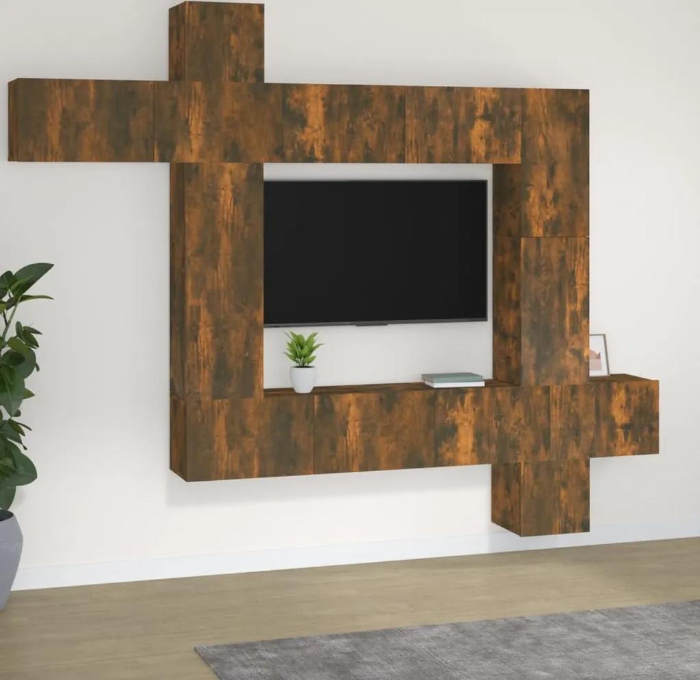 vidaXL 9dílný set TV skříněk kompozitní dřevo [3114658] Barva: dub sonoma
