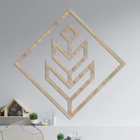 Geometrická dekorace na zeď čtvercová | SENTOP HDF0397-C