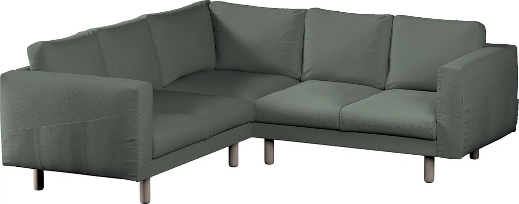 Potah na pohovku IKEA Norsborg rohová 4-místná barva zelená látka pletený vzor