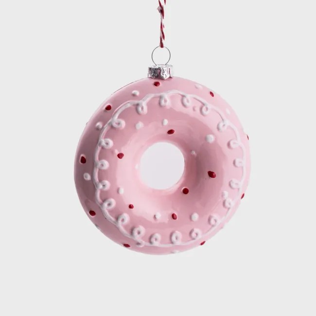 Vánoční ozdoba EVI PINK donut 710186
