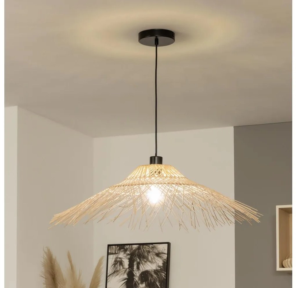 Brilagi - LED Lustr na lanku CERIA BOHO 1xE27/40W/230V pr. 100 cm bambus
