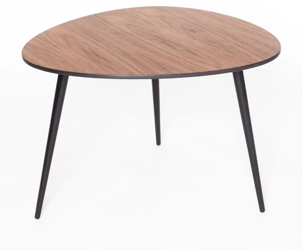 Ragaba Odkládací stolek Larga Big, 67x62x44 cm, ořech/černá
