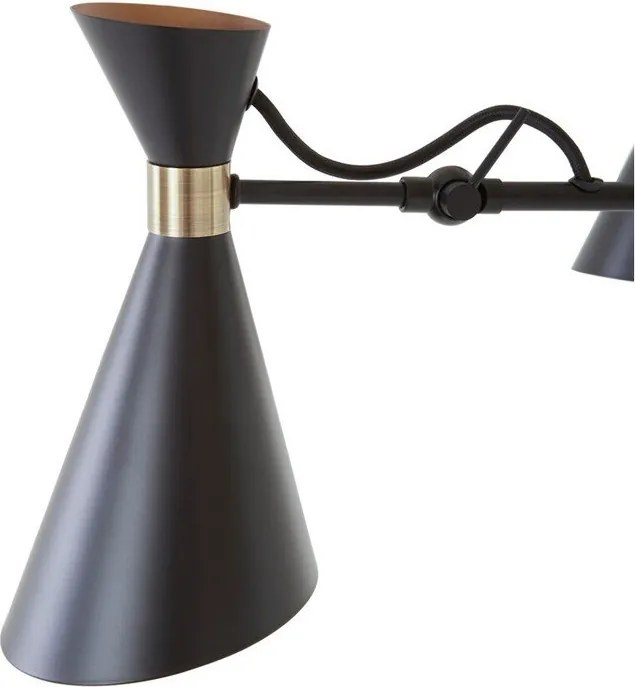 Černé/ve zlaté barvě kovové závěsné svítidlo s kovovým stínidlem Linox – Premier Housewares