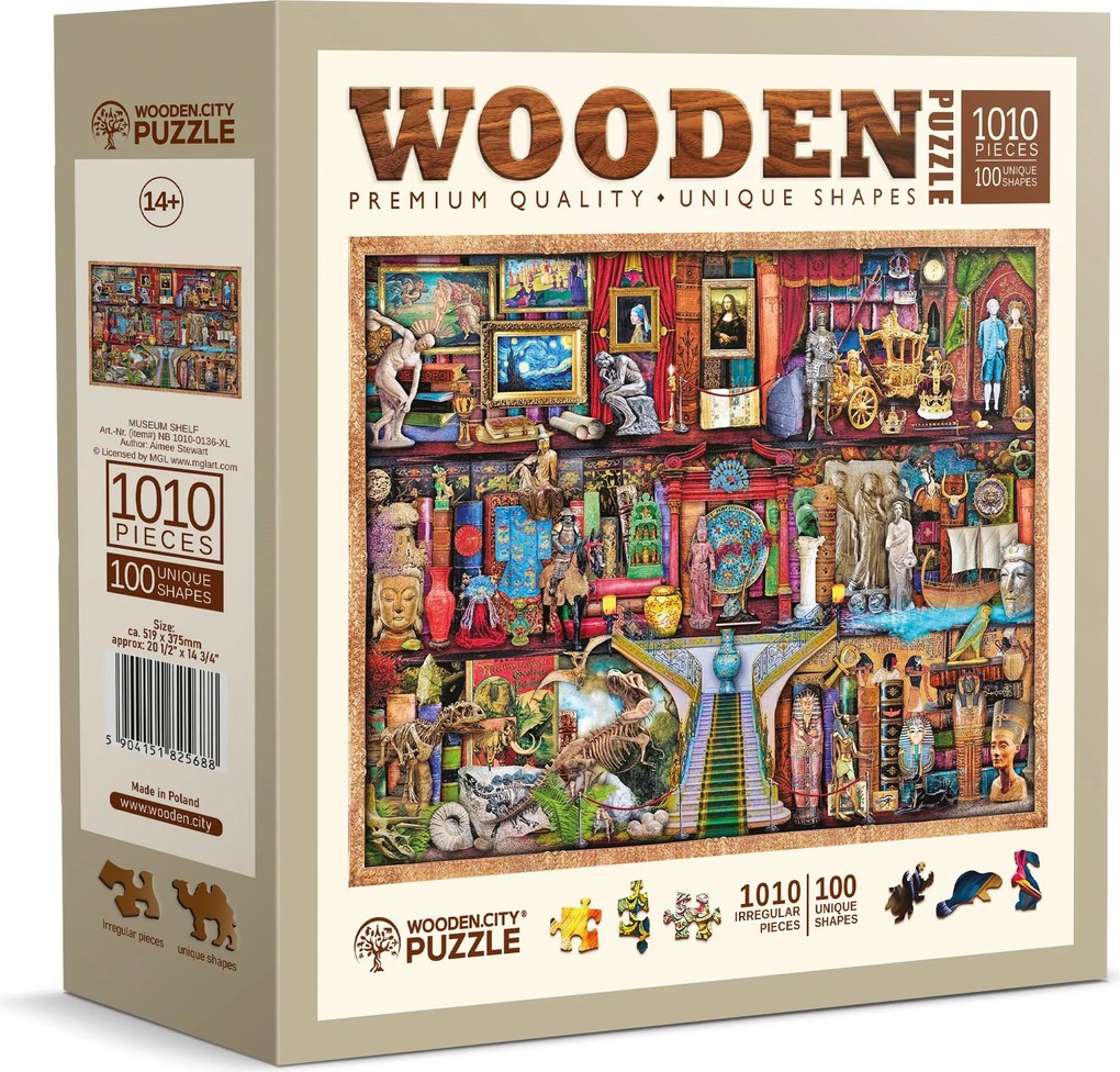 Wooden city dřevěné puzzle - muzejní police 1010 dílků