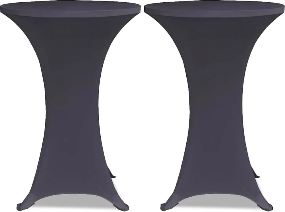 Strečové návleky na stůl 4 ks 80 cm antracitové 279086