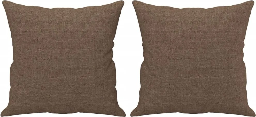 2místná pohovka s polštáři hnědá 120 cm textil 3200904