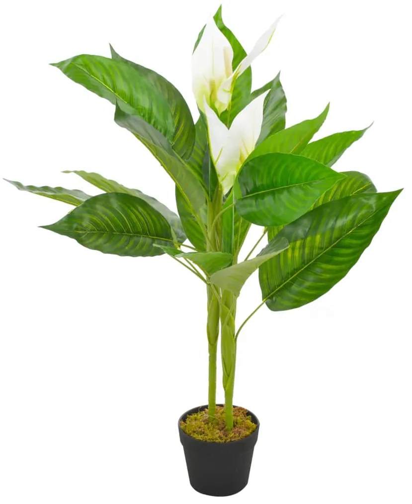 280160 vidaXL Umělá rostlina toulitka s květináčem bílá 90 cm