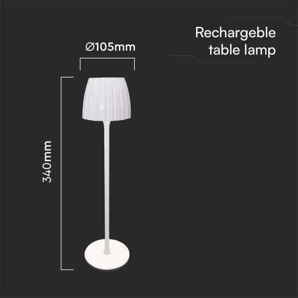 LED Stmívatelná dobíjecí stolní lampa LED/2,7W/5V 3000-6000K 1800 mAh bílá