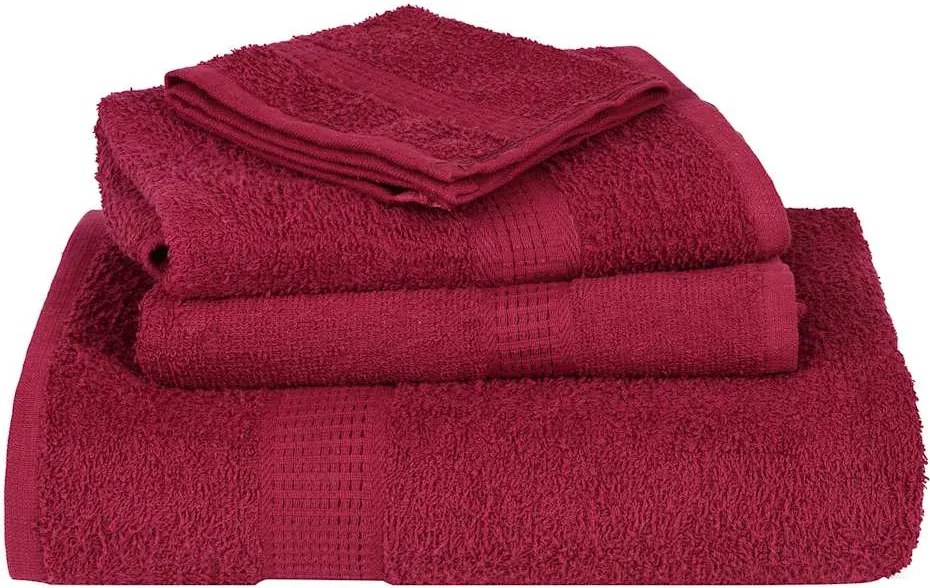 Saunové osušky FROGN 2 ks bordó 80x200 cm 360 g/m² 136743