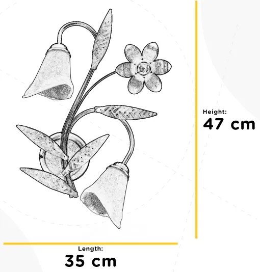 ONLI - Nástěnné svítidlo ALGA 2xE14/6W/230V bronzová