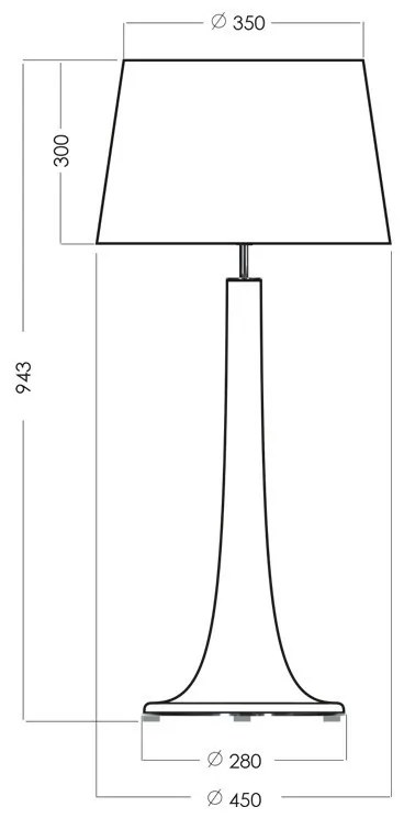 4concepts Luxusní stolní lampa LOZANNA TRANSPARENT Barva: Bílá