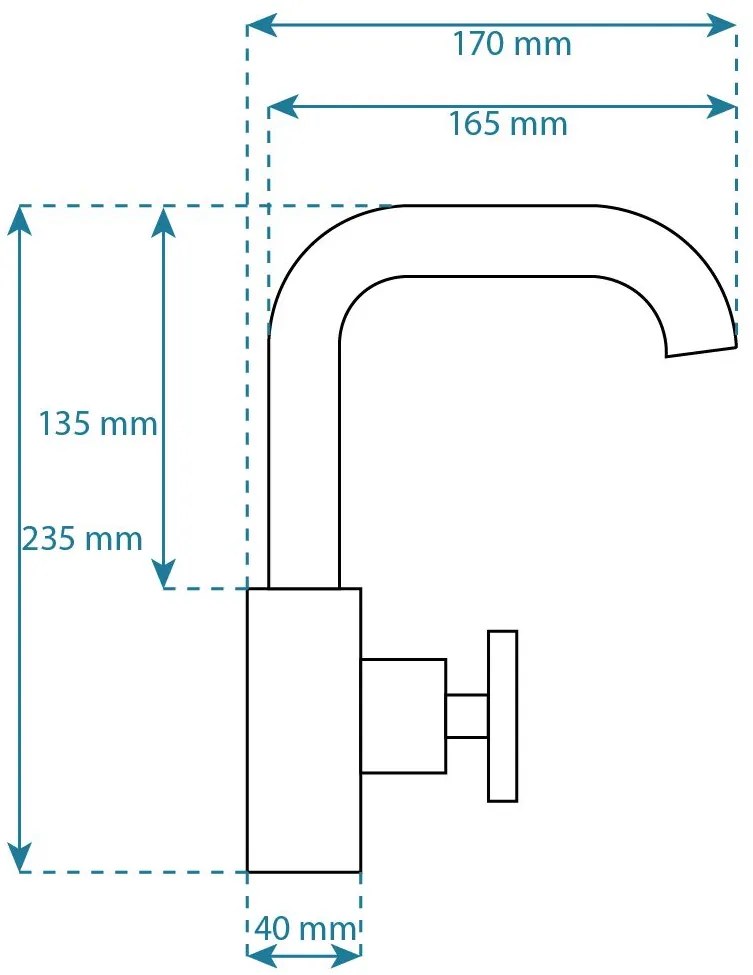 Umyvadlová baterie REA VERTIGO SIDE černá mat
