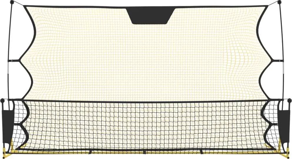 vidaXL Fotbalový rebounder černý a žlutý 183 x 85 x 120 cm polyester [93760]