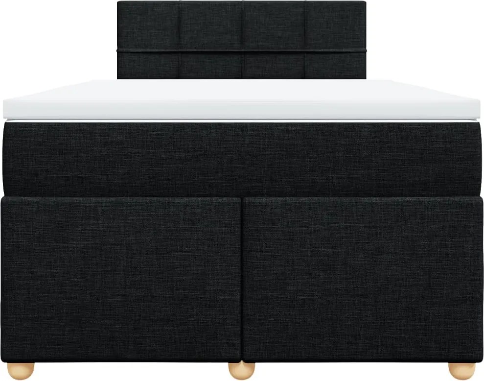 Box spring postel s matrací černá 120x200 cm textil 3288949