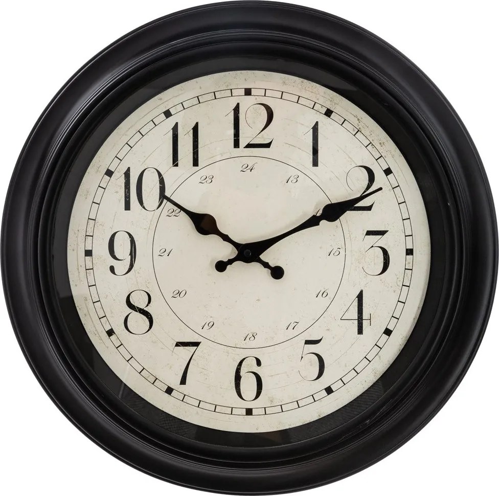 Nástěnné hodiny, tichý hod, kovové, průměr 39 cm