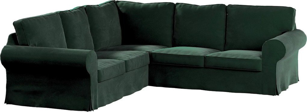 Potah na pohovku IKEA Ektorp rohová barva zelená látka lesklé, sametová