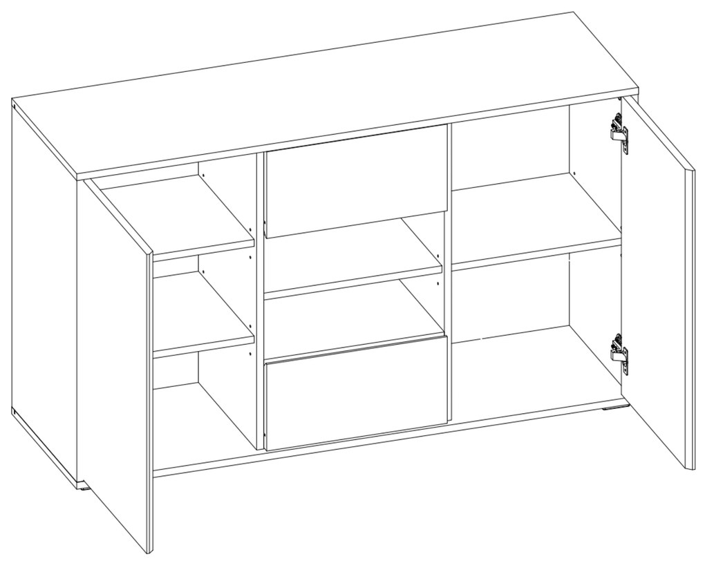 Sconto Komoda LASER modrá/šedá