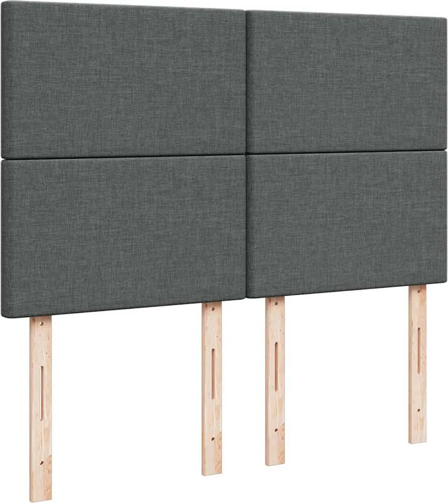 Box spring postel s matrací tmavě šedá 160x200 cm textil 3292101