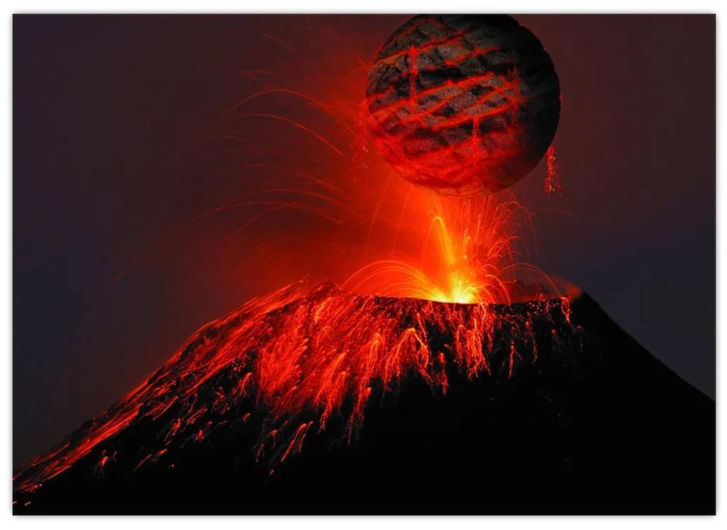 Obraz vulkánu (70x50 cm)