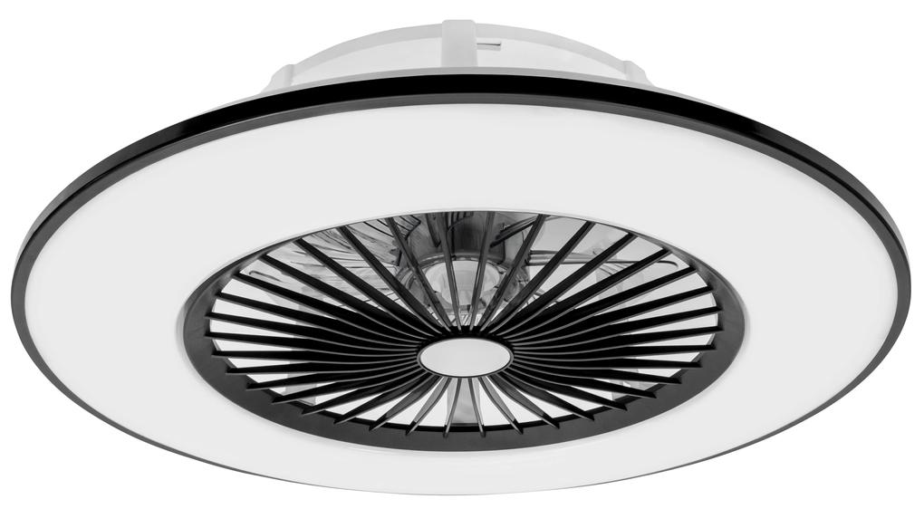 Noaton 11056BR Vega, černá, stropní ventilátor se světlem