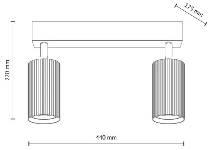 Bodové svítidlo TUNE 2xGU10/10W/230V černá/hnědá
