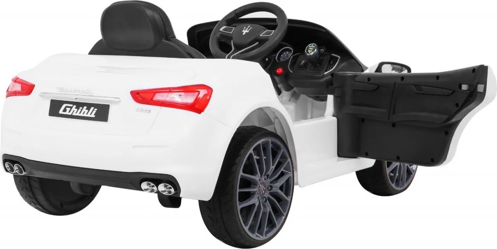 Ramiz Elektrické autíčko Maserati Ghibli na akumulátor bílé + dálkové ovládání