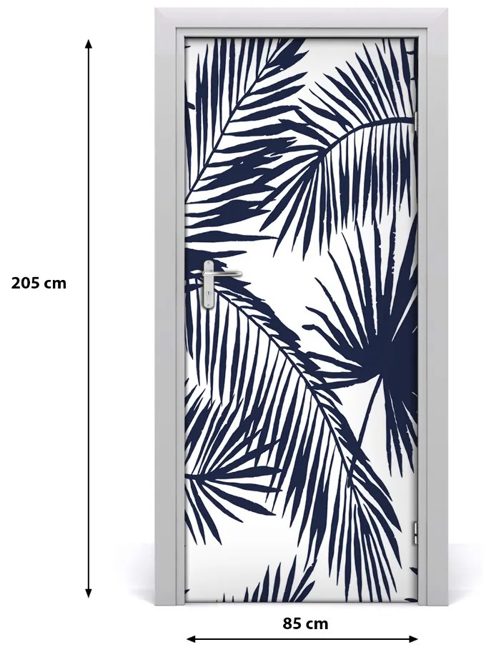 Samolepící fototapeta na dveře listy palmy 85x205 cm