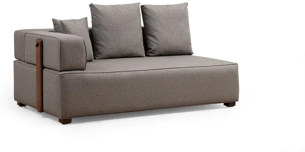 Designová rohová sedačka Galatea 360 cm šedá - pravá