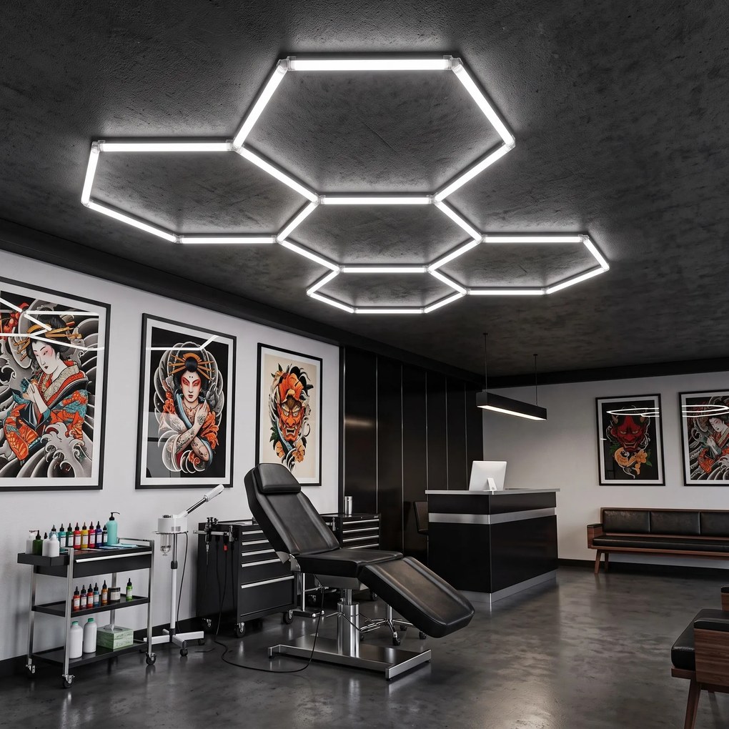 Toolight Toolight, LED stropní svítidlo HEXAGON 5 modulů, JNH051-H, bílá, OSW-56243