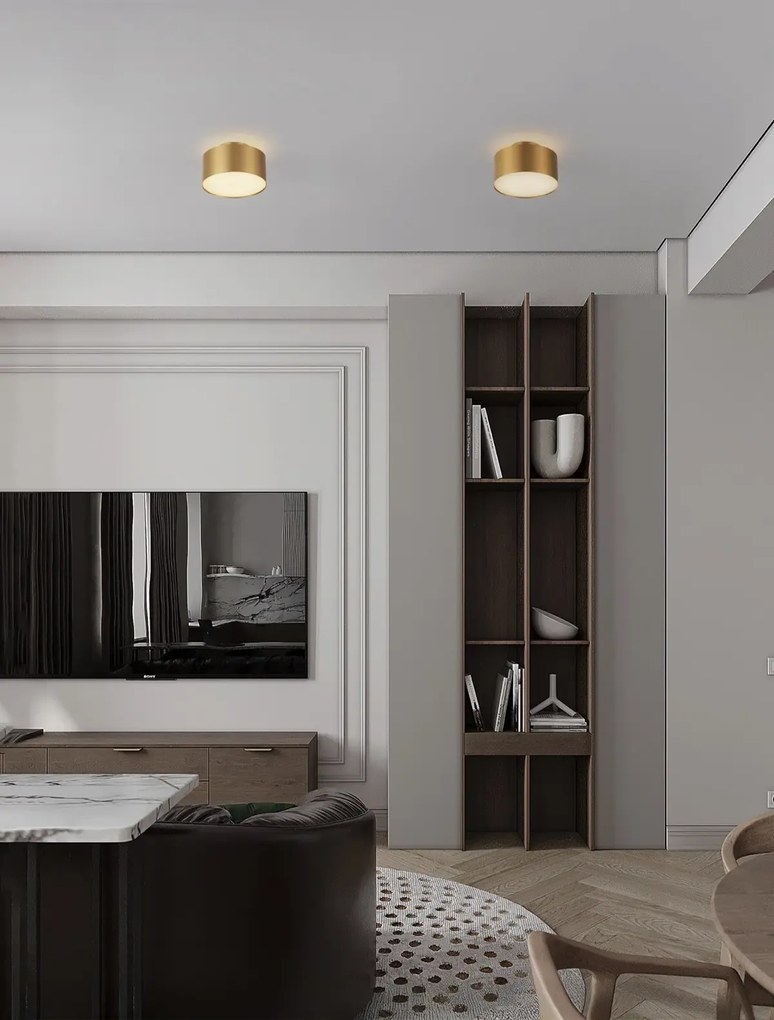 Minimalická bodová svítilna Ozen 14 Zlatá