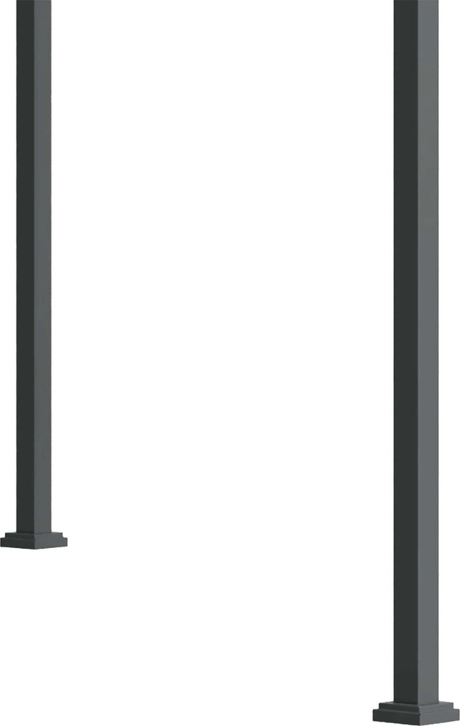 Outsunny pergola altán zastřešení terasy s posuvnou střechou 298x213x221cm polyester černá šedá pro zahradu a terasu |