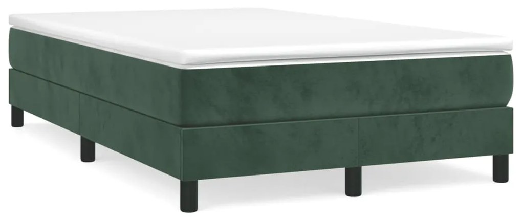 Box spring postel s matrací tmavě zelená 120x190 cm samet 3269680