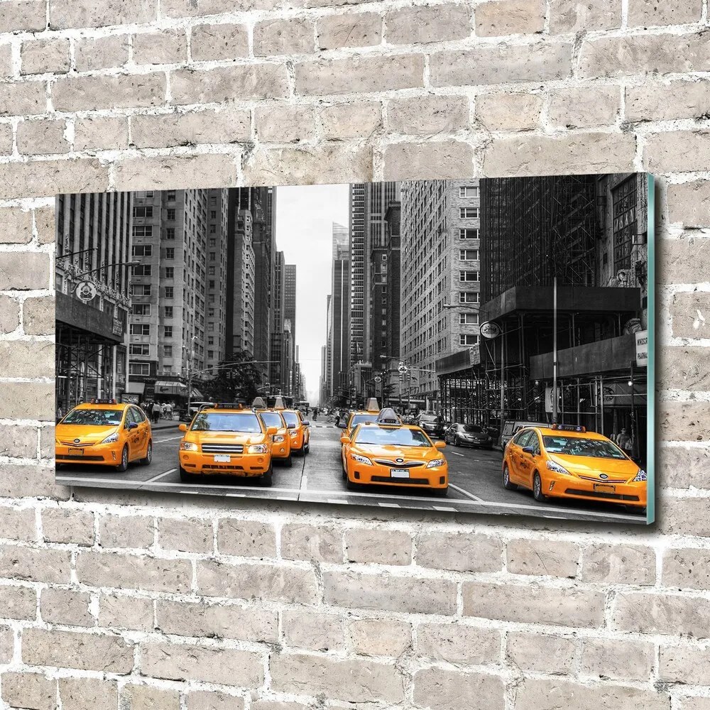 Wallmuralia Foto-obraz fotografie na skle Taxi New York 140x70 cm
