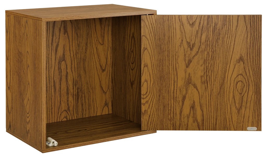 [en.casa]® Variabilní designový systém s dvířky - skříňky / poličky - 45x45x30 cm - imitace ořechového dřeva