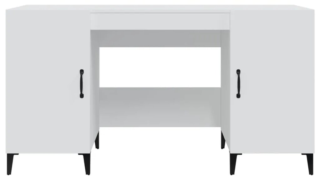 Psací stůl bílý 140 x 50 x 75 cm kompozitní dřevo - Default Title