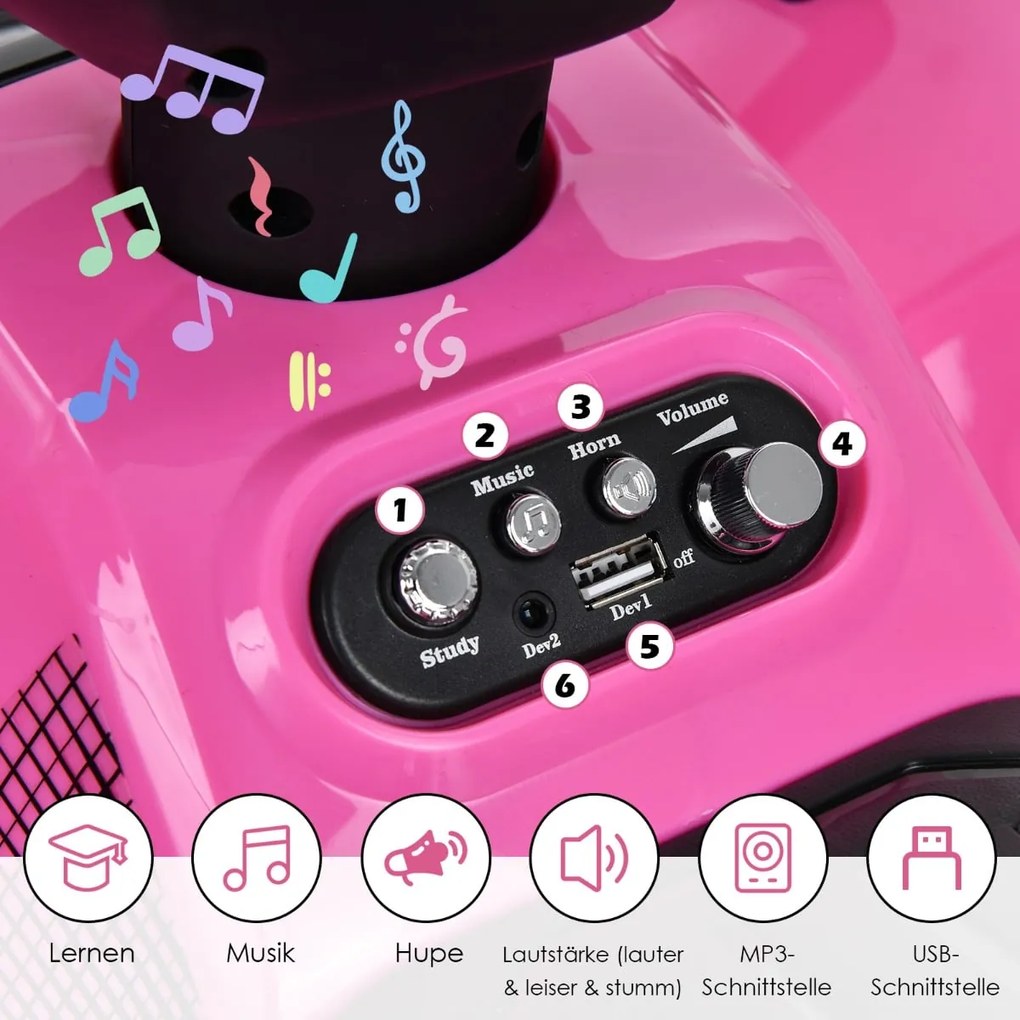 Costway Elektrická dětská čtyřkolka s úložným prostorem Mini