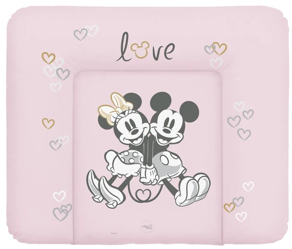 CEBA Podložka přebalovací měkká na komodu (85x72) Disney Minnie & Mickey Pink