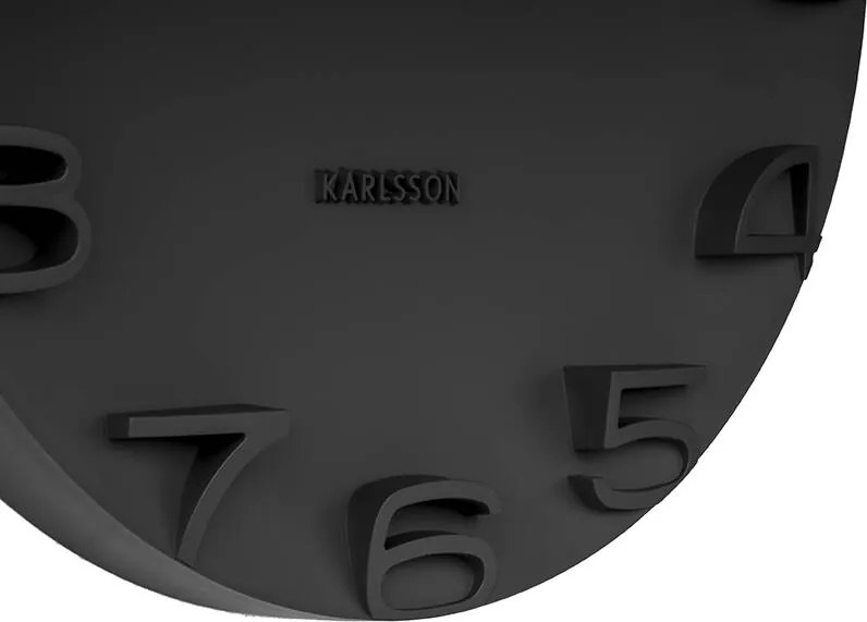 Nástěnné hodiny EDGE, Ø 42 cm, černá