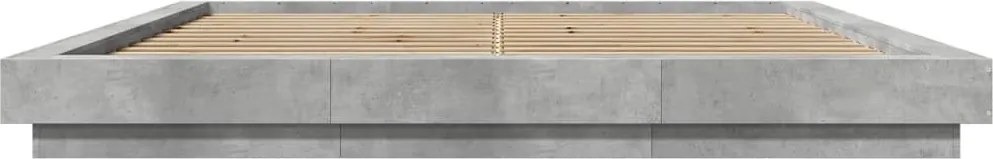 Rám postele betonově šedý 180 x 200 cm kompozitní dřevo 3281171