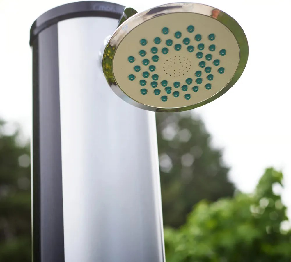 Solární sprcha KARIBIK, 35 l, stříbrná/černá Jurhan